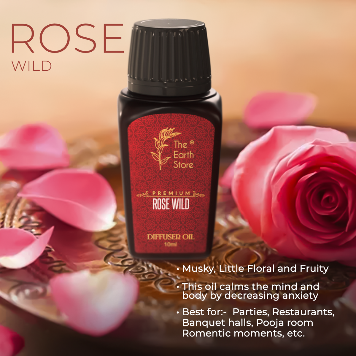 Unleashing the Aromatic Charm of Rose Wild Diffuser Oil – The Earth Store