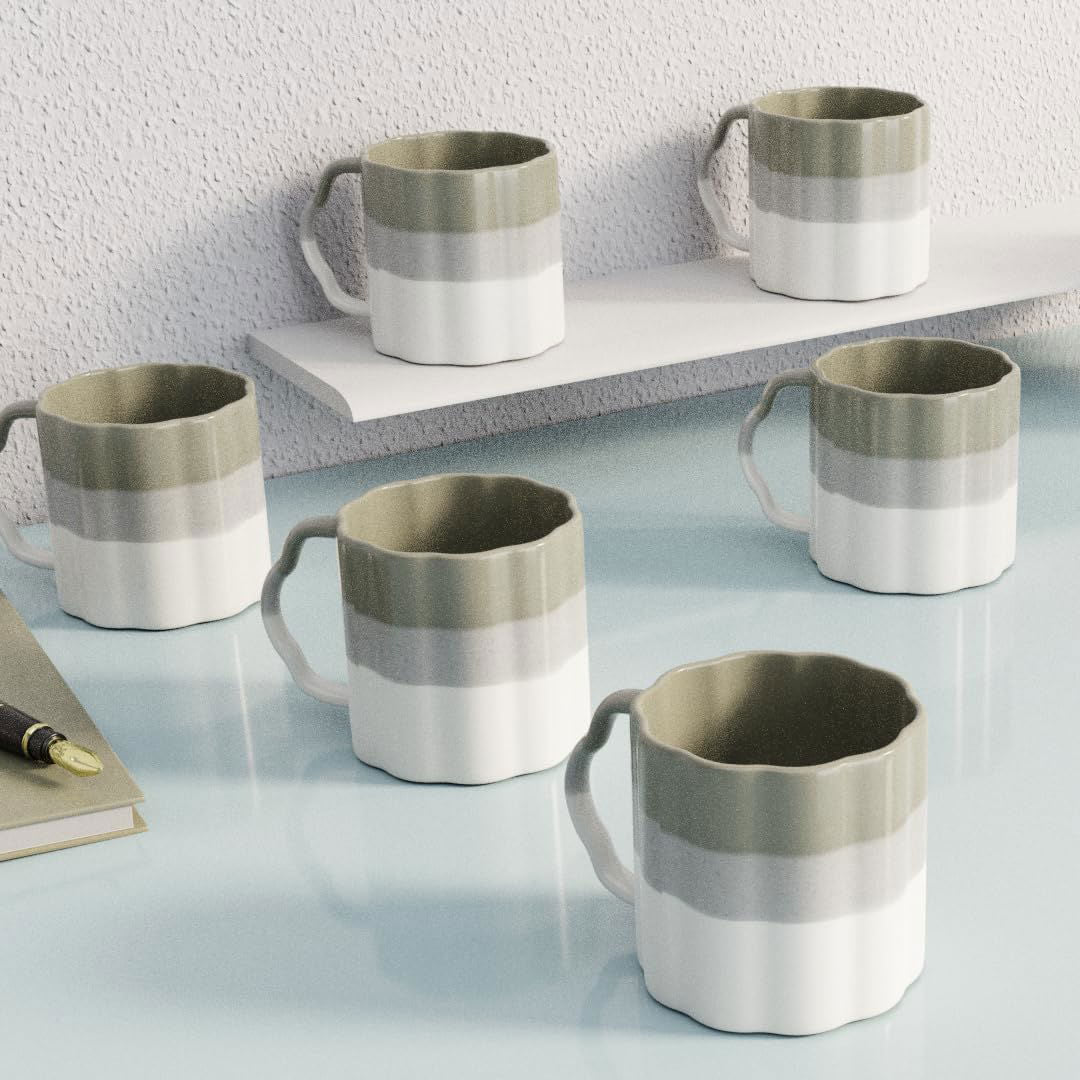 Tritone Metallic Grey Frontier Tea Cups Set of 6 – The Earth Store